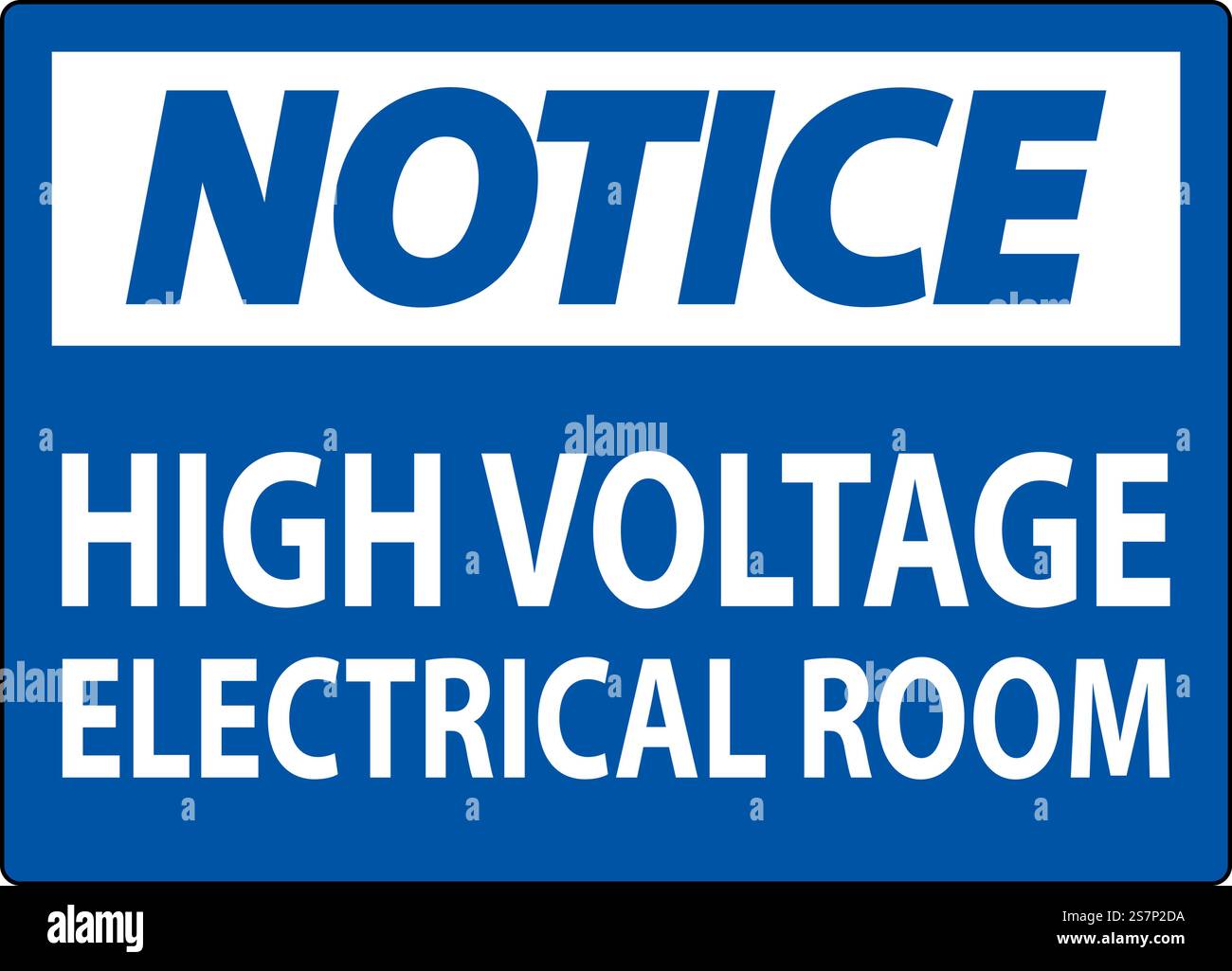 Notice Sign High Voltage - Electrical Room Stock Vector Image & Art - Alamy