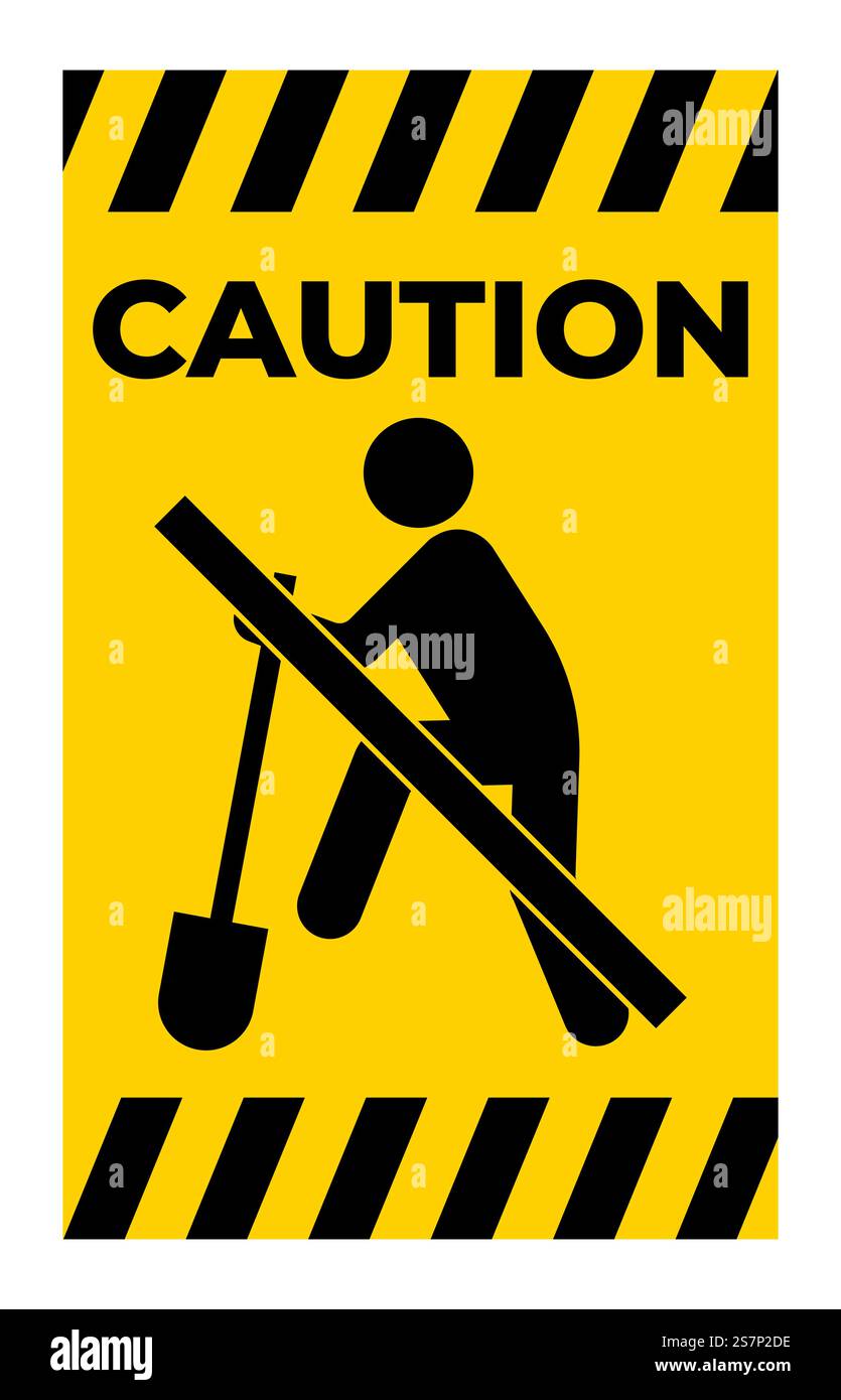 Prohibition Sign, No Digging Symbol Stock Vector Image & Art - Alamy