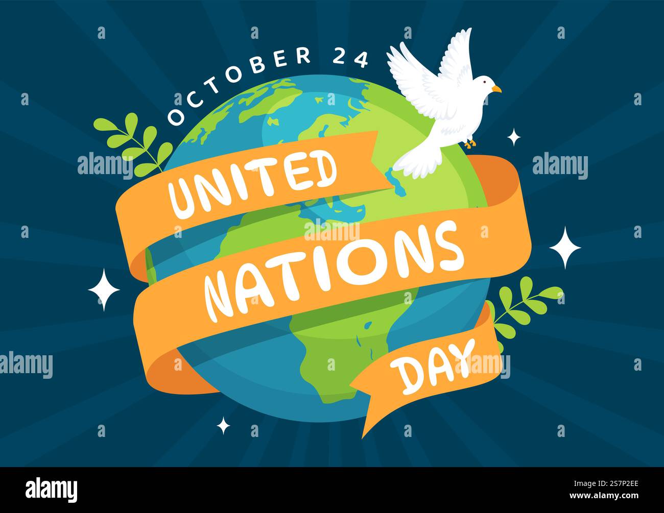 United Nations Day Celebration Vector Illustration on 24 October with ...