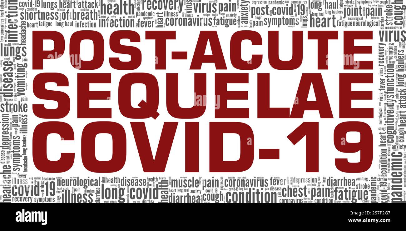 POSC - Post Acute Sequelae Covid-19 conceptual vector illustration word ...