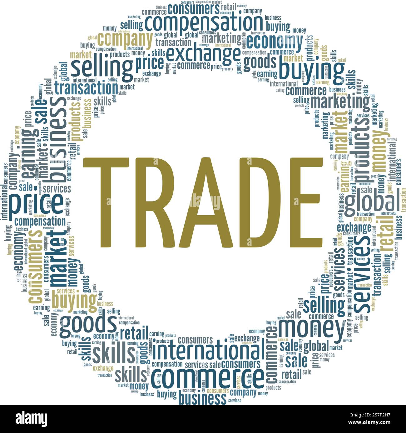 Trade conceptual vector illustration word cloud isolated on white ...