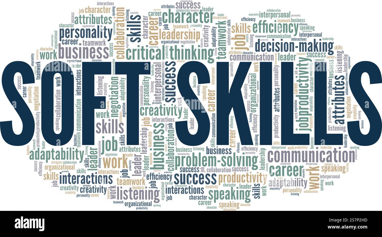 Soft Skills conceptual vector illustration word cloud isolated on white ...