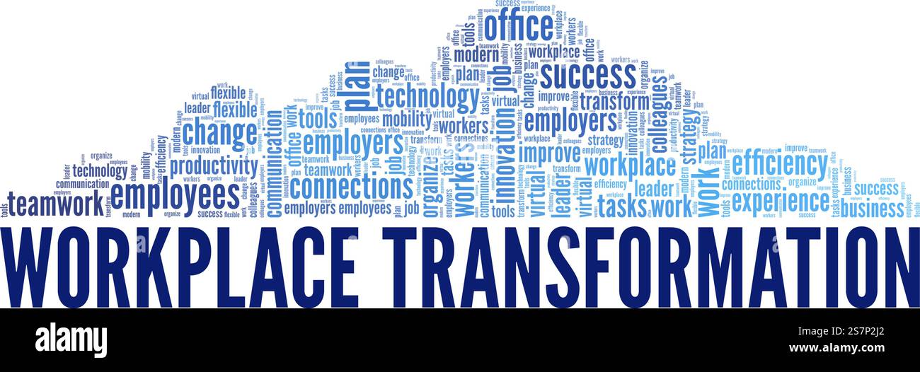 Workplace Transformation conceptual vector illustration word cloud ...