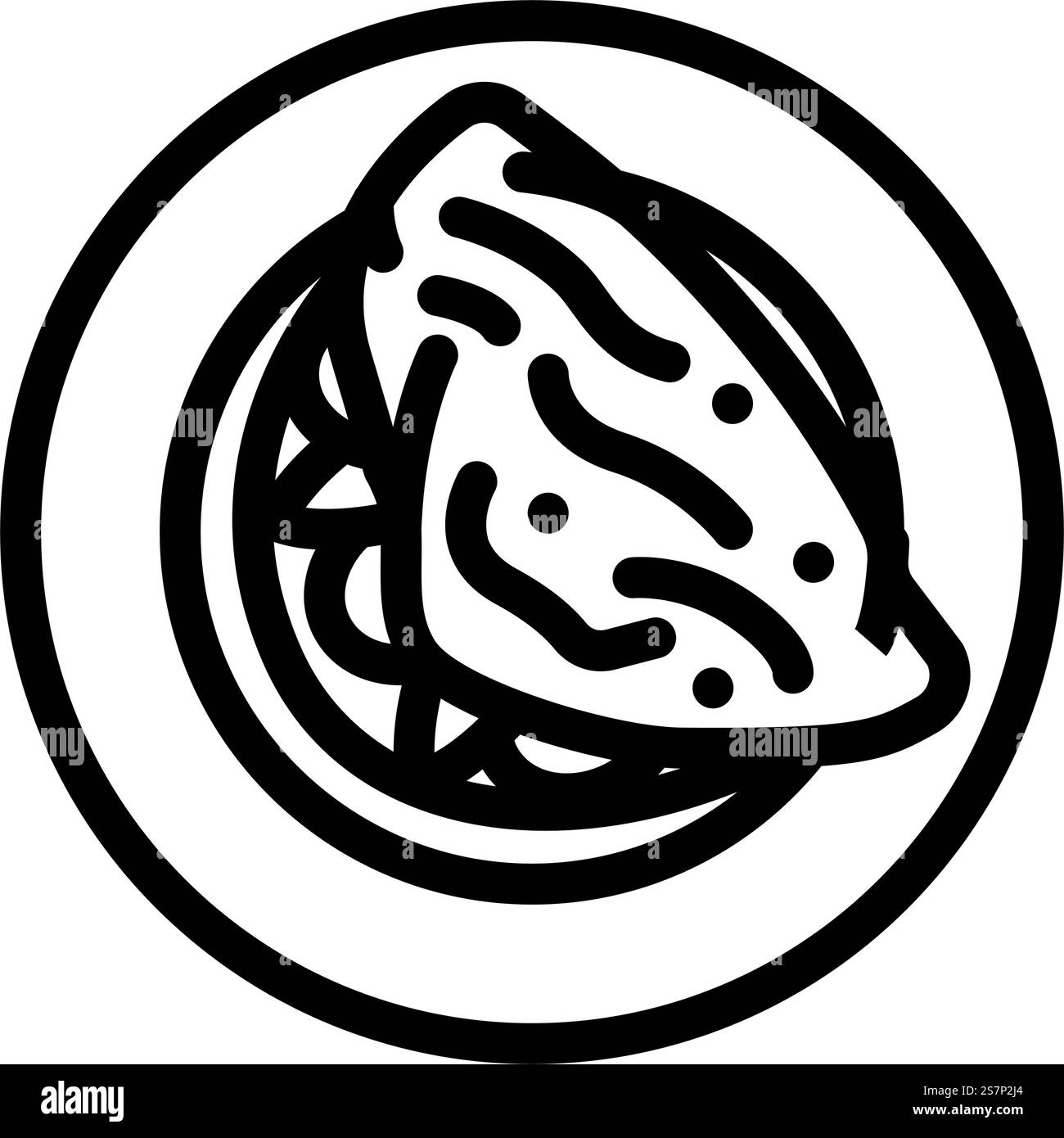 omelette egg line icon vector. omelette egg sign. isolated contour ...