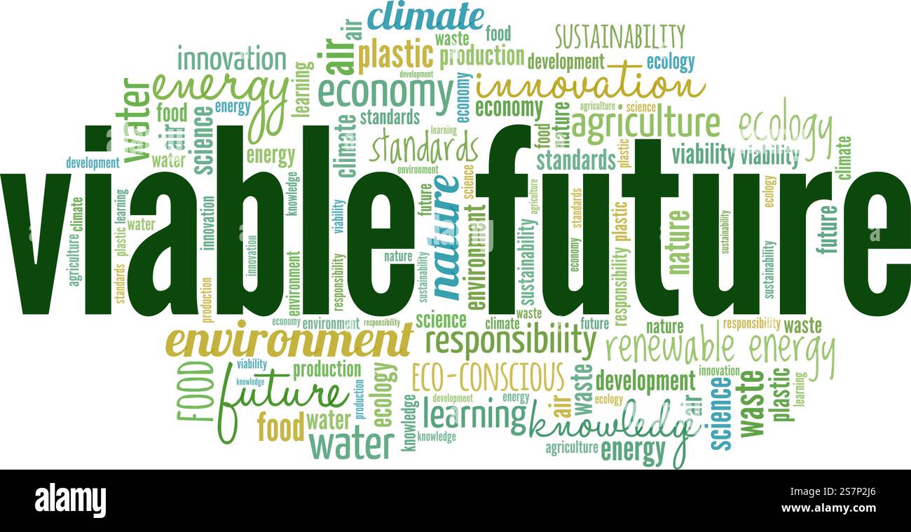 Viable Future conceptual vector illustration word cloud isolated on ...