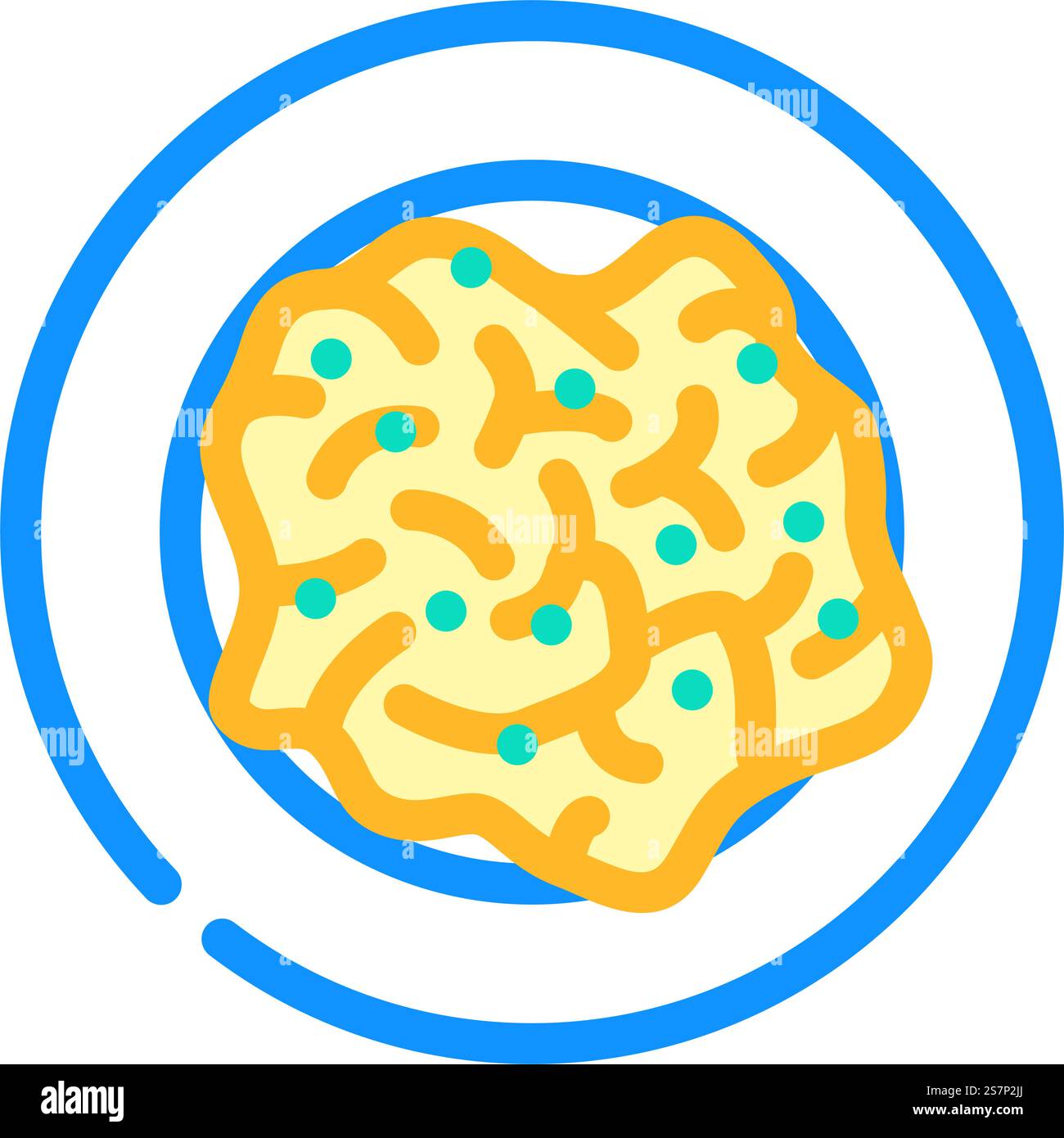 egg scramble color icon vector. egg scramble sign. isolated symbol ...