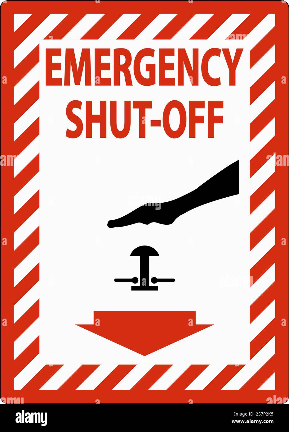 Fire and Emergency Sign Emergency Shut-off Switch Stock Vector Image ...