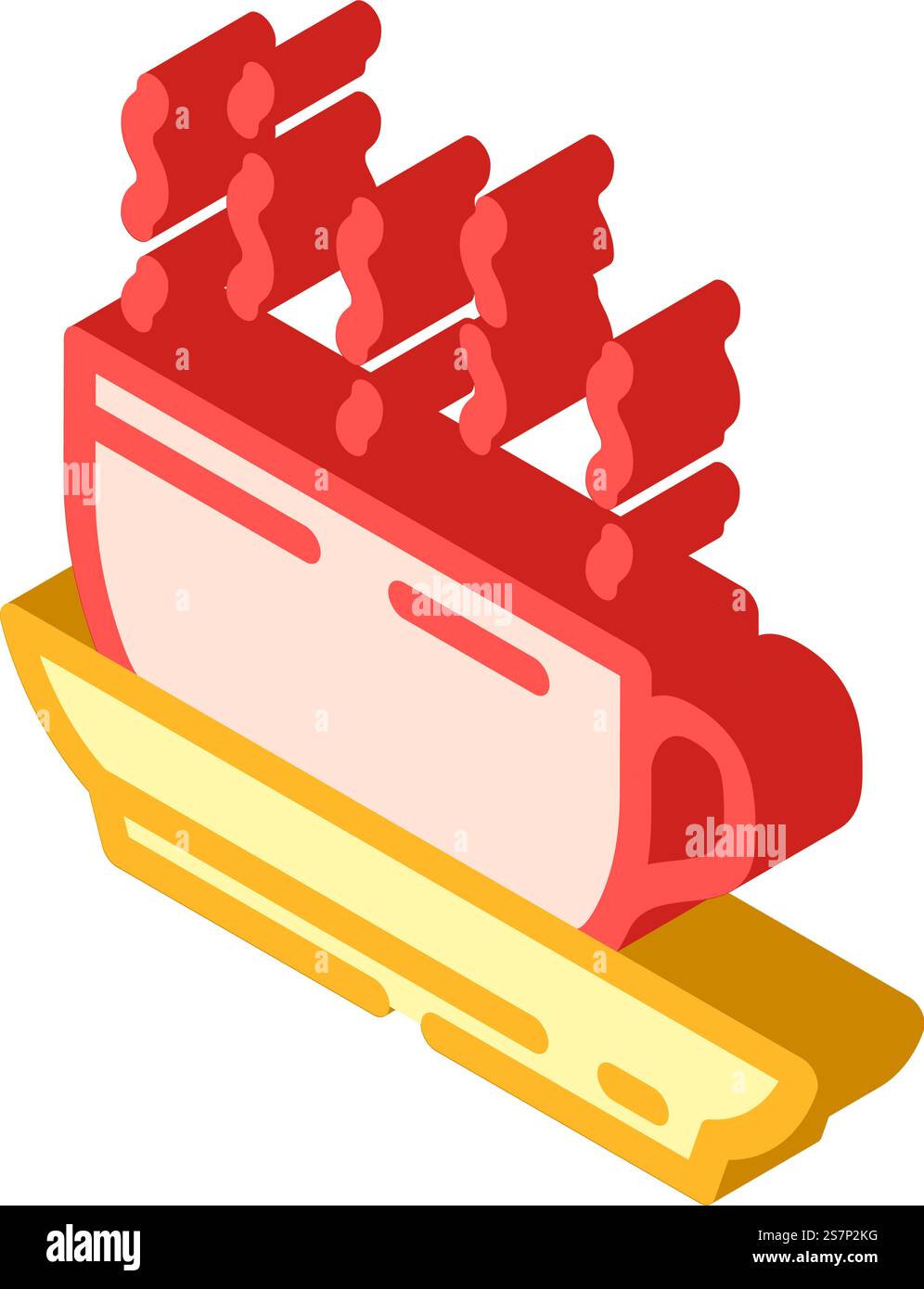 steaming cup isometric icon vector. steaming cup sign. isolated symbol ...