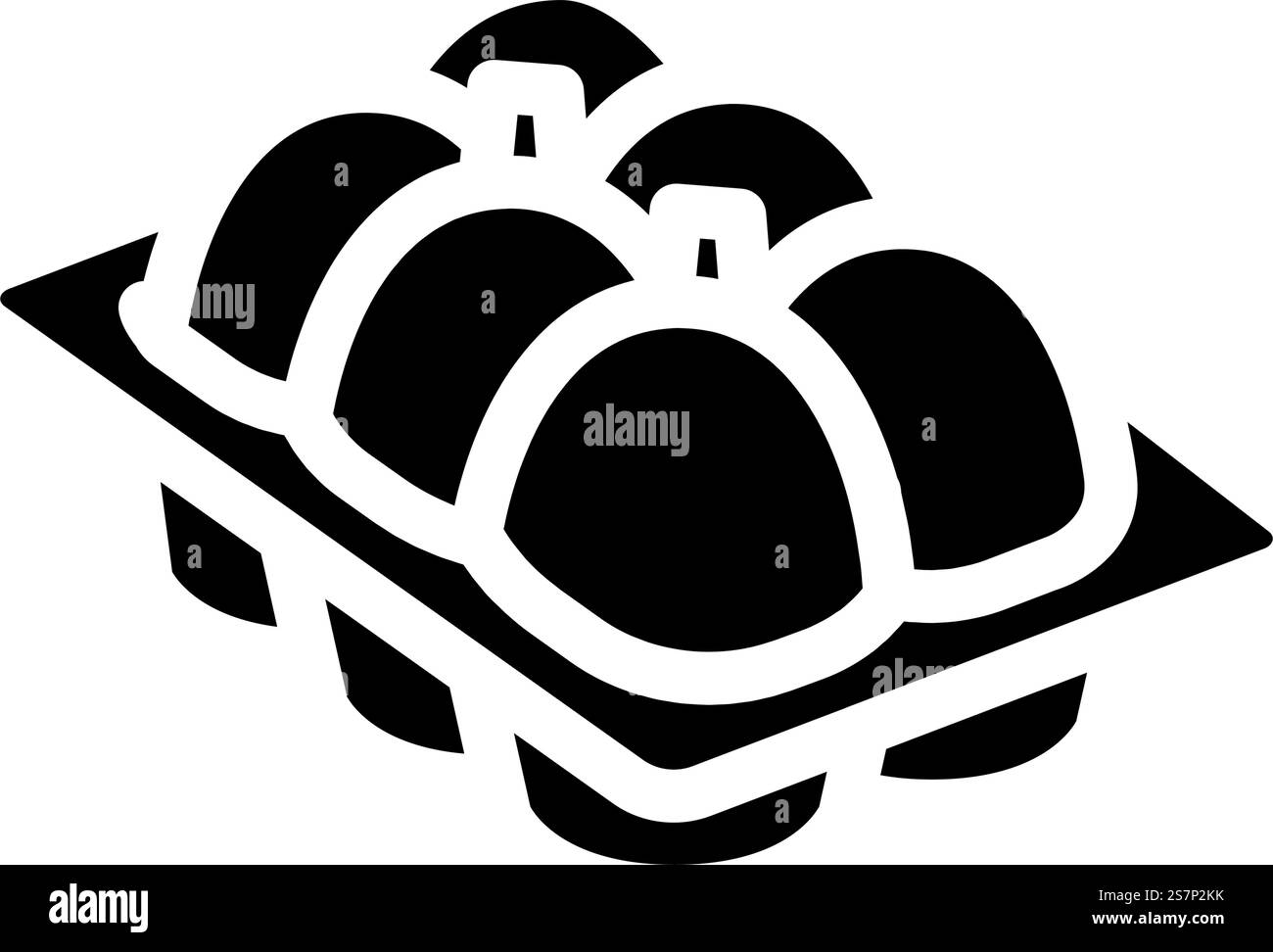 egg box hen glyph icon vector. egg box hen sign. isolated symbol ...