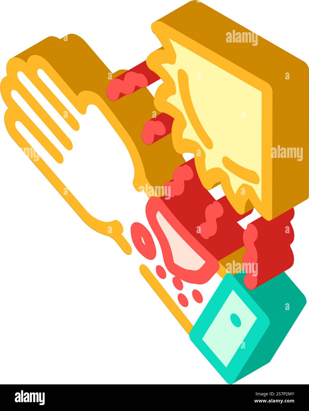 sunburn hot isometric icon vector. sunburn hot sign. isolated symbol ...