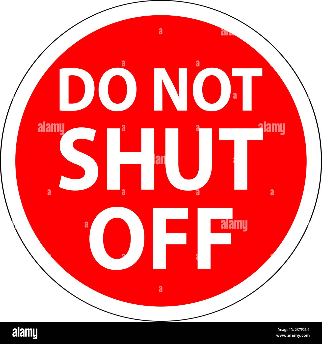 Emergency Label Do Not Shut Off Stock Vector Image & Art - Alamy