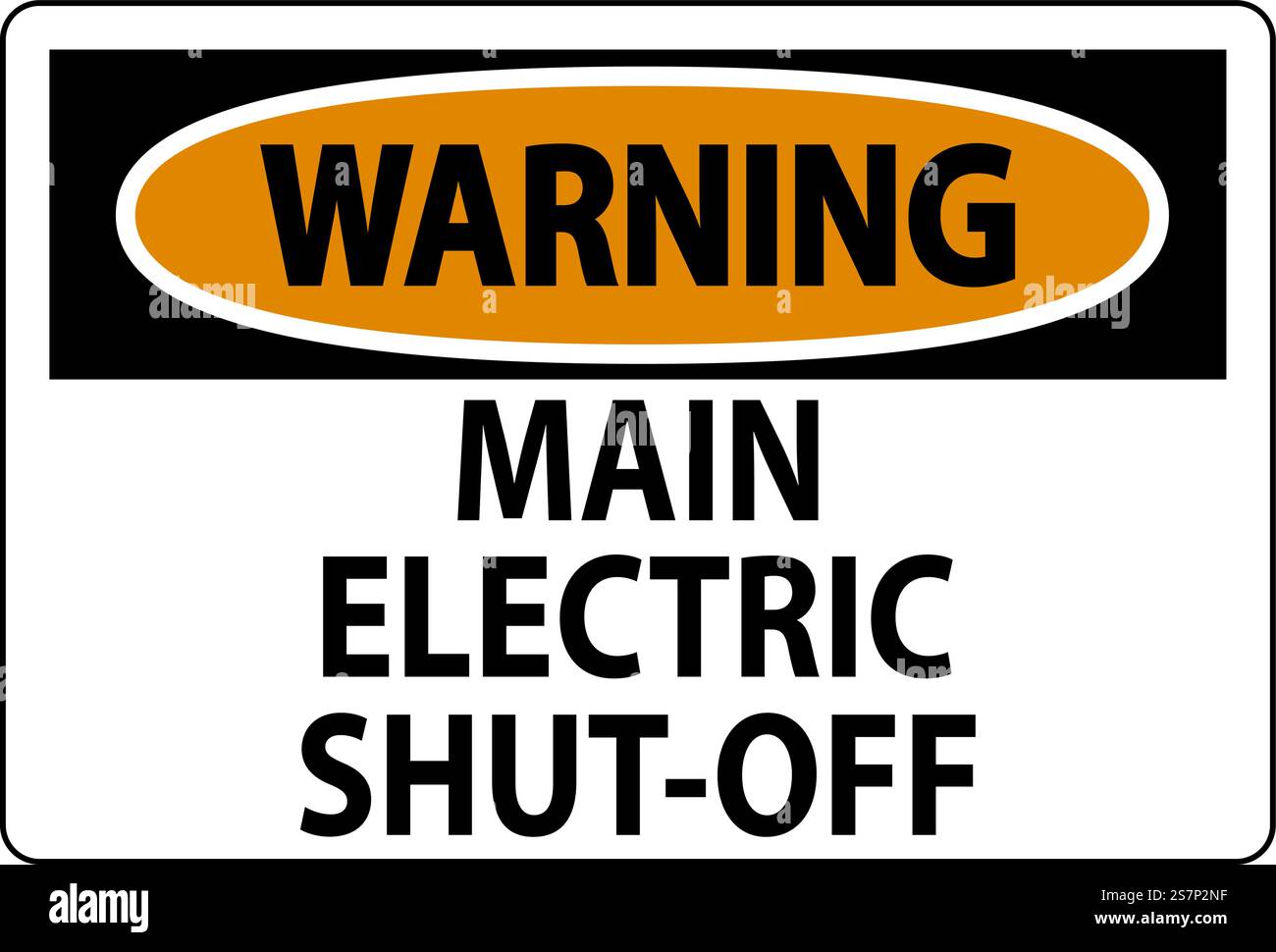Warning Sign Main Electric Shut-Off Stock Vector Image & Art - Alamy