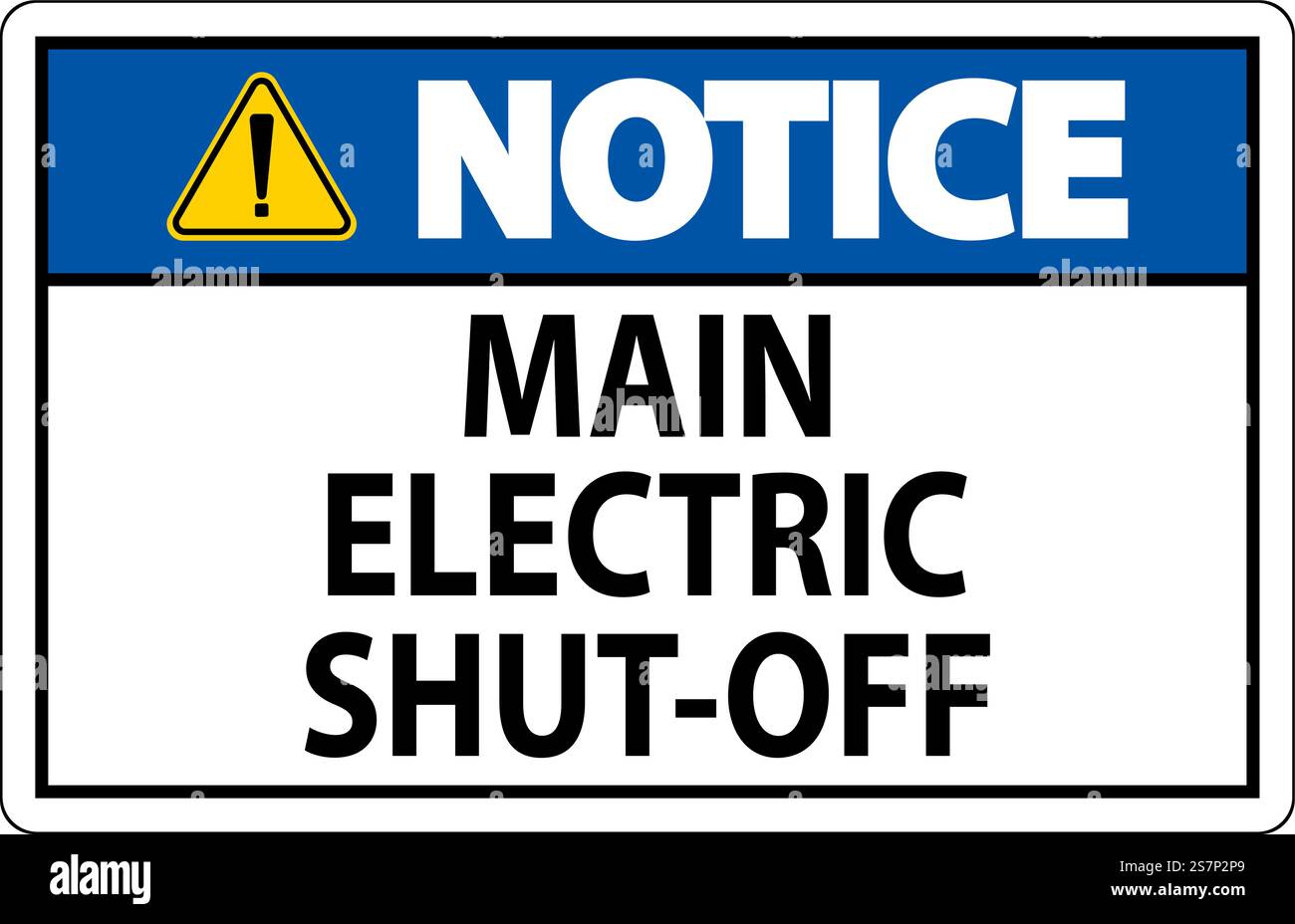 Notice Sign Main Electric Shut-Off Stock Vector Image & Art - Alamy