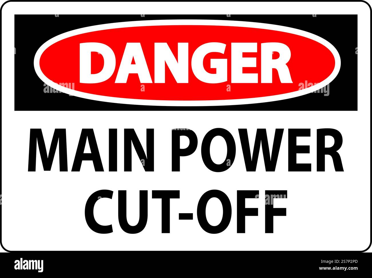 Danger Sign Main Power Cut-Off Stock Vector Image & Art - Alamy