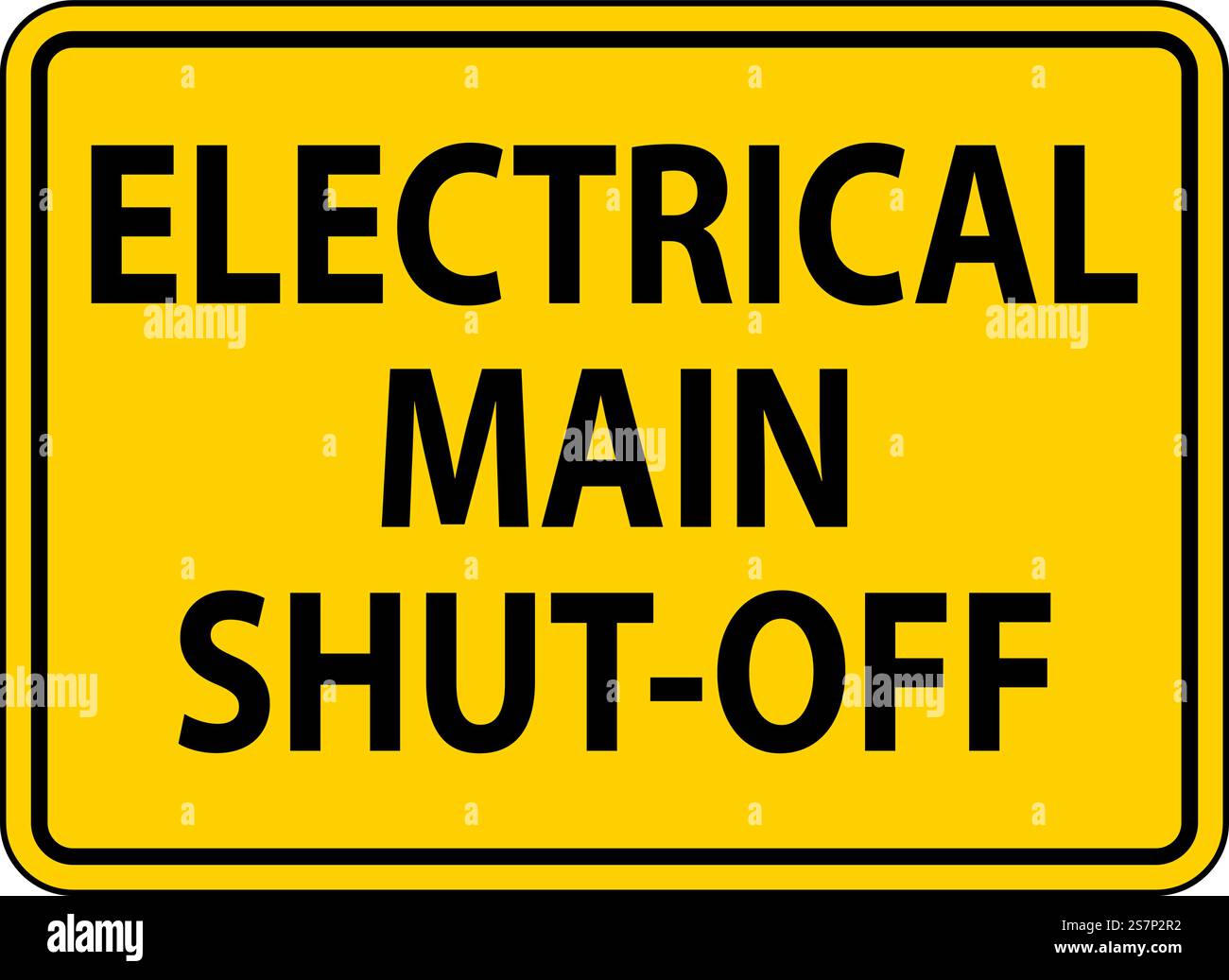 Fire and Emergency Sign Electrical Main Shut-Off Stock Vector Image ...