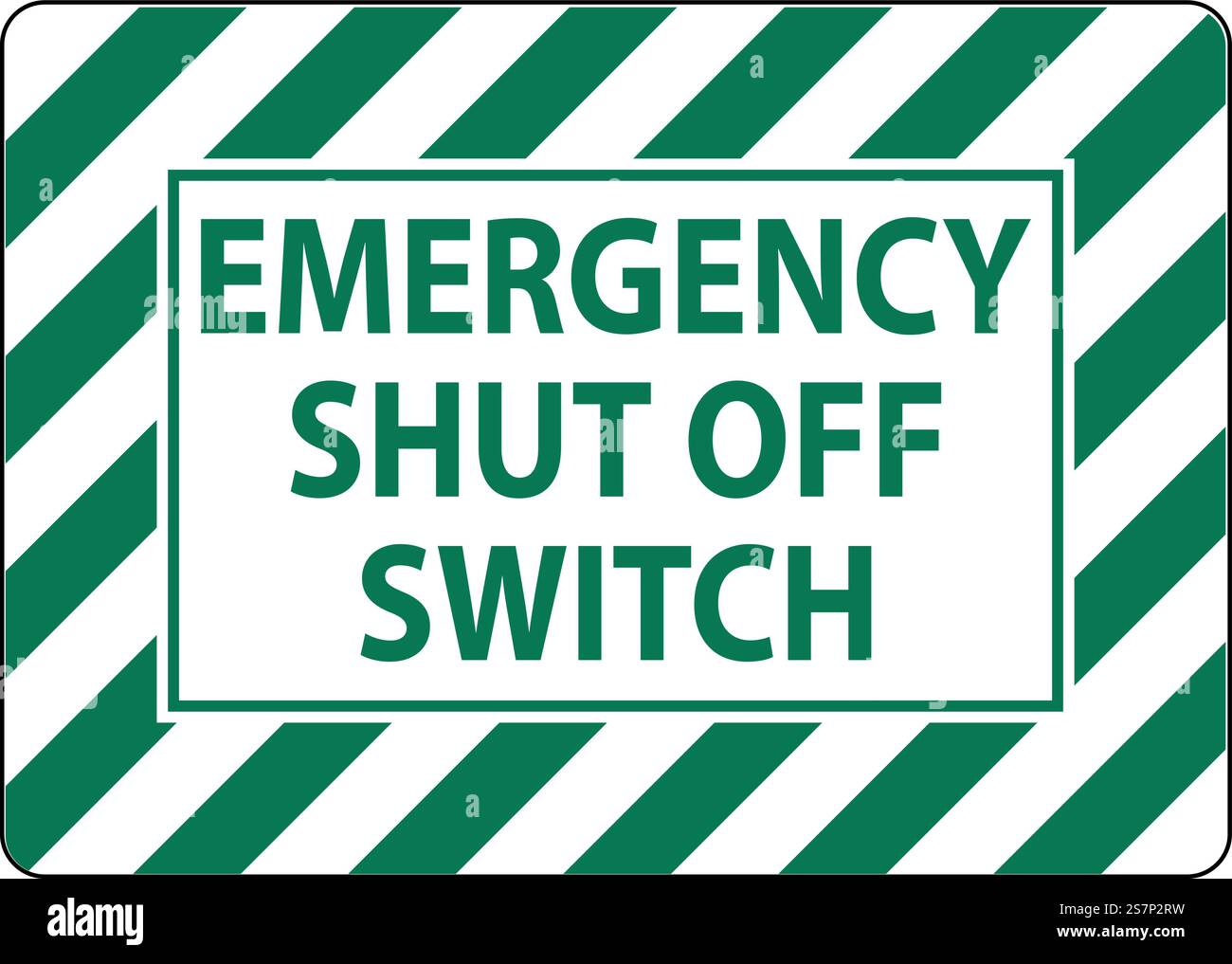 Automatic Start Hazard Sign Emergency Shut Off Switch Stock Vector ...