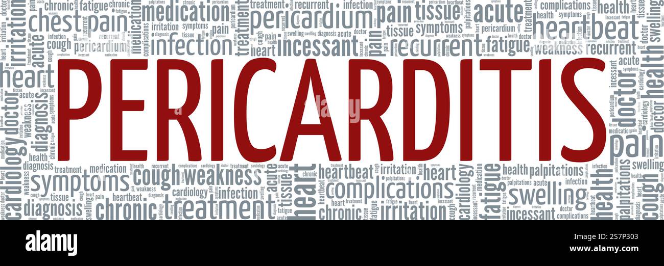 Pericarditis conceptual vector illustration word cloud isolated on ...