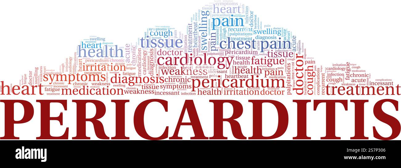 Pericarditis conceptual vector illustration word cloud isolated on ...