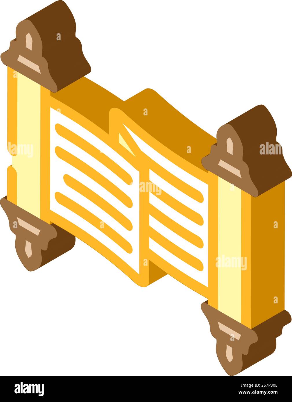 torah scroll jewish isometric icon vector. torah scroll jewish sign ...