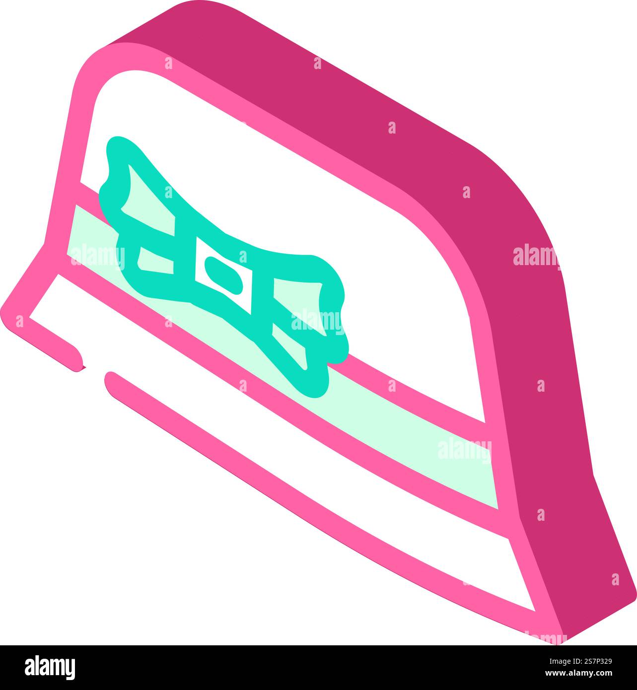 cloche hat cap isometric icon vector. cloche hat cap sign. isolated ...