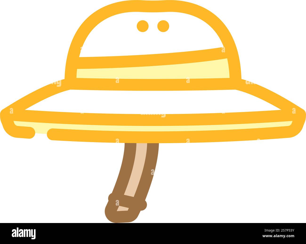 safari hat cap color icon vector. safari hat cap sign. isolated symbol ...