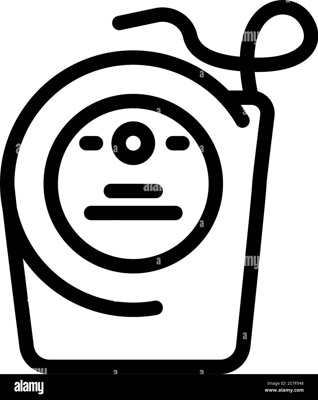 dental floss hygiene line icon vector. dental floss hygiene sign ...