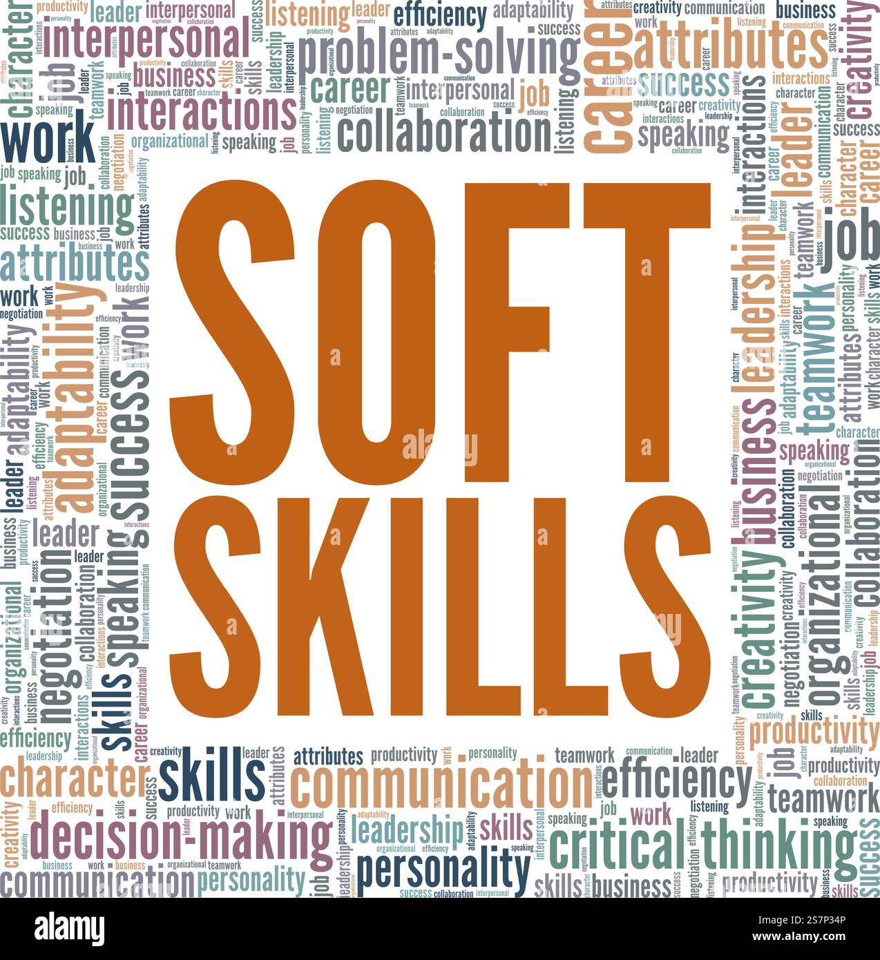 Soft Skills conceptual vector illustration word cloud isolated on white ...