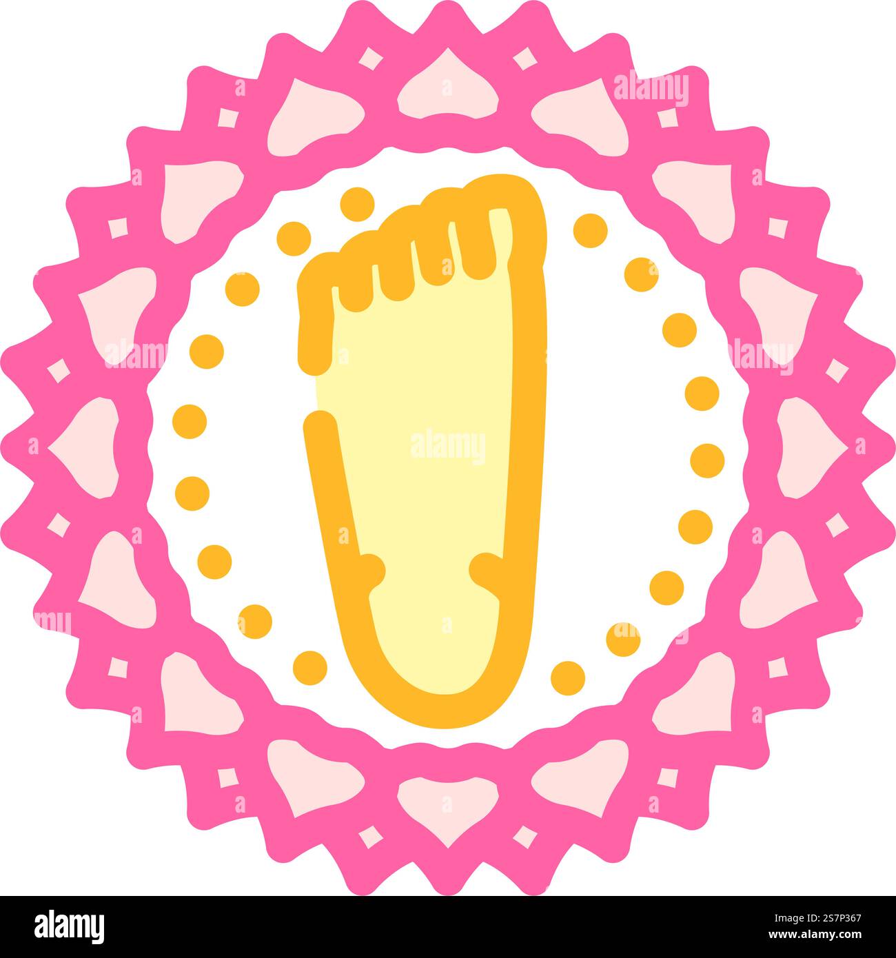 lotus feet divine feet color icon vector. lotus feet divine feet sign ...