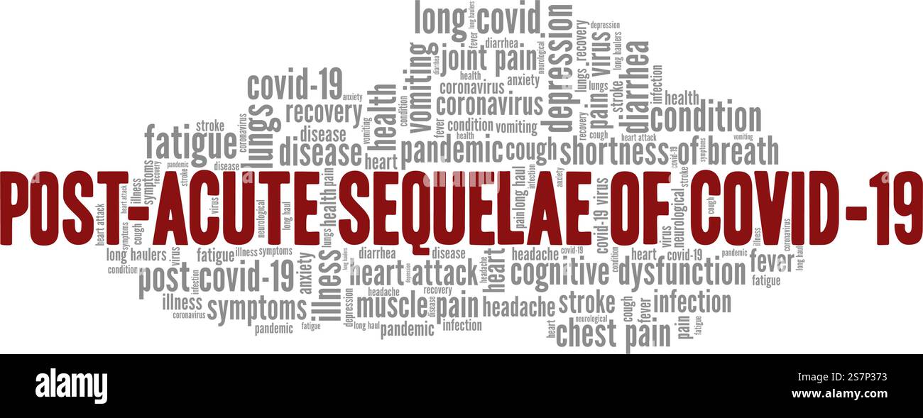 POSC - Post Acute Sequelae Covid-19 conceptual vector illustration word ...