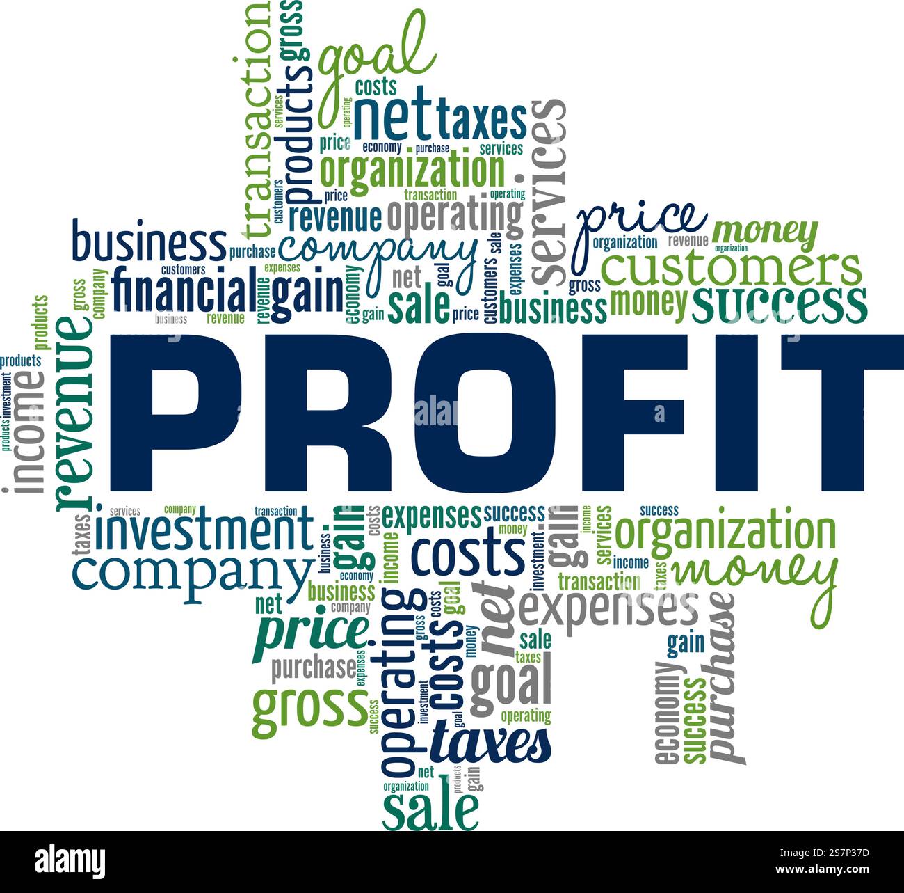 Profit conceptual vector illustration word cloud isolated on white ...