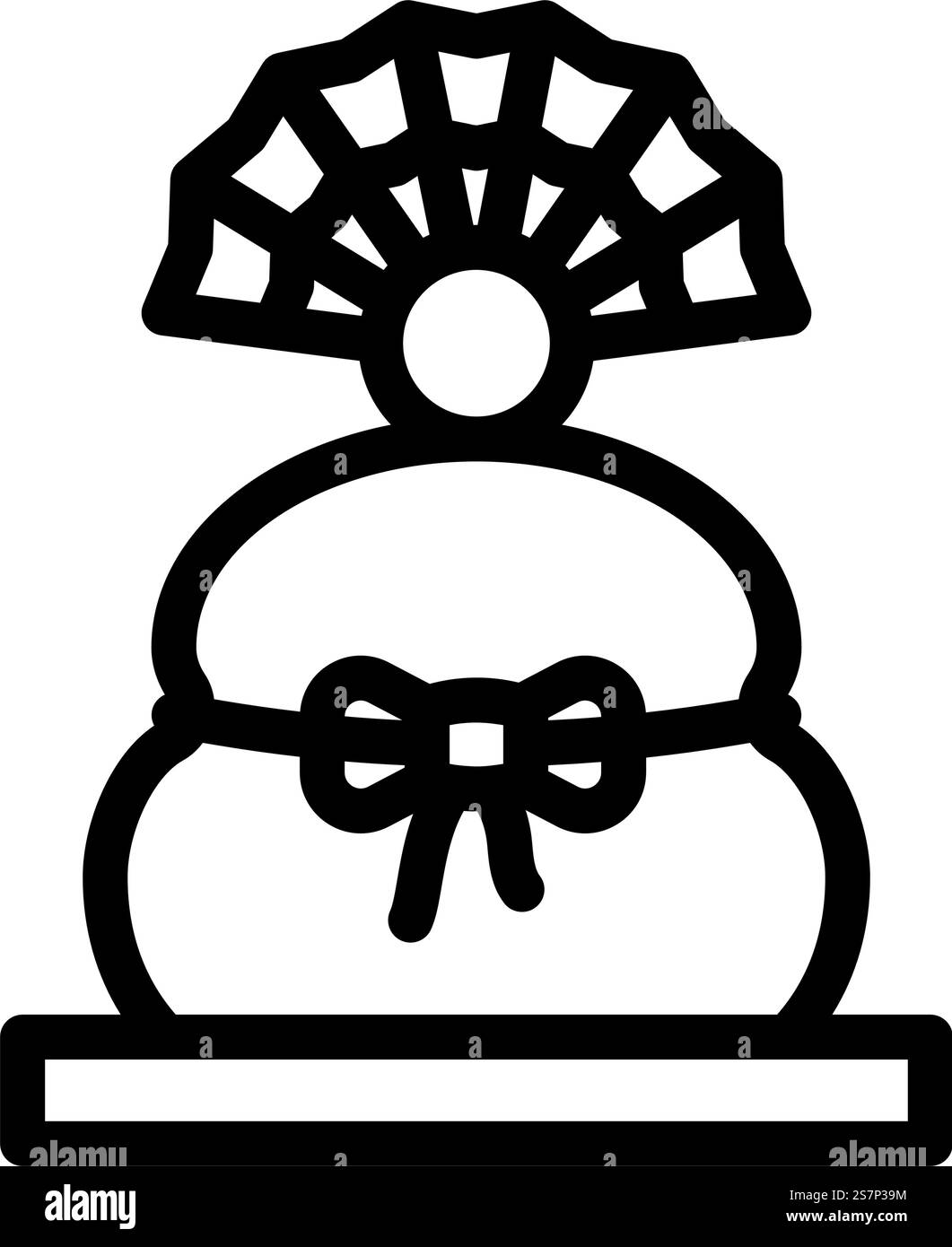 kagami mochi decoration shintoism line icon vector. kagami mochi ...