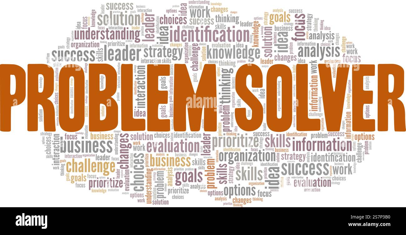 Problem Solver conceptual vector illustration word cloud isolated on ...