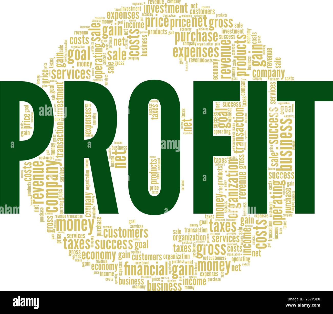 Profit conceptual vector illustration word cloud isolated on white ...