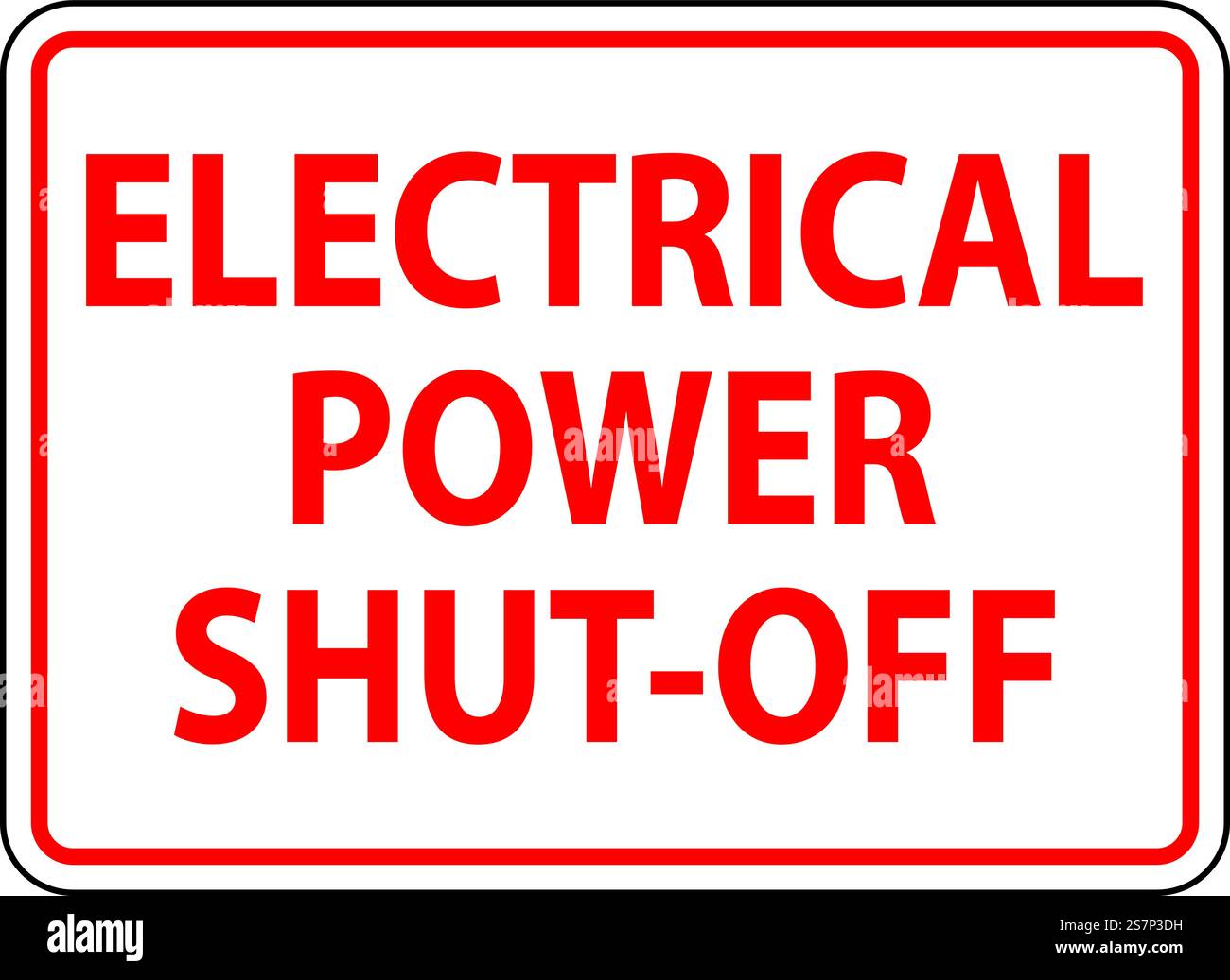 Electrical Equipment Warning Sign Electrical Power Shut-Off Stock ...