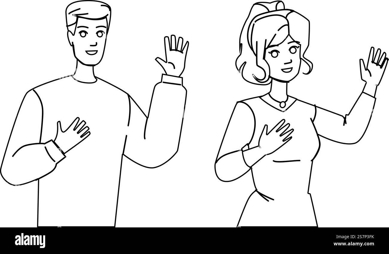 honestly grateful vector. heart honest, chest promise, hand person ...