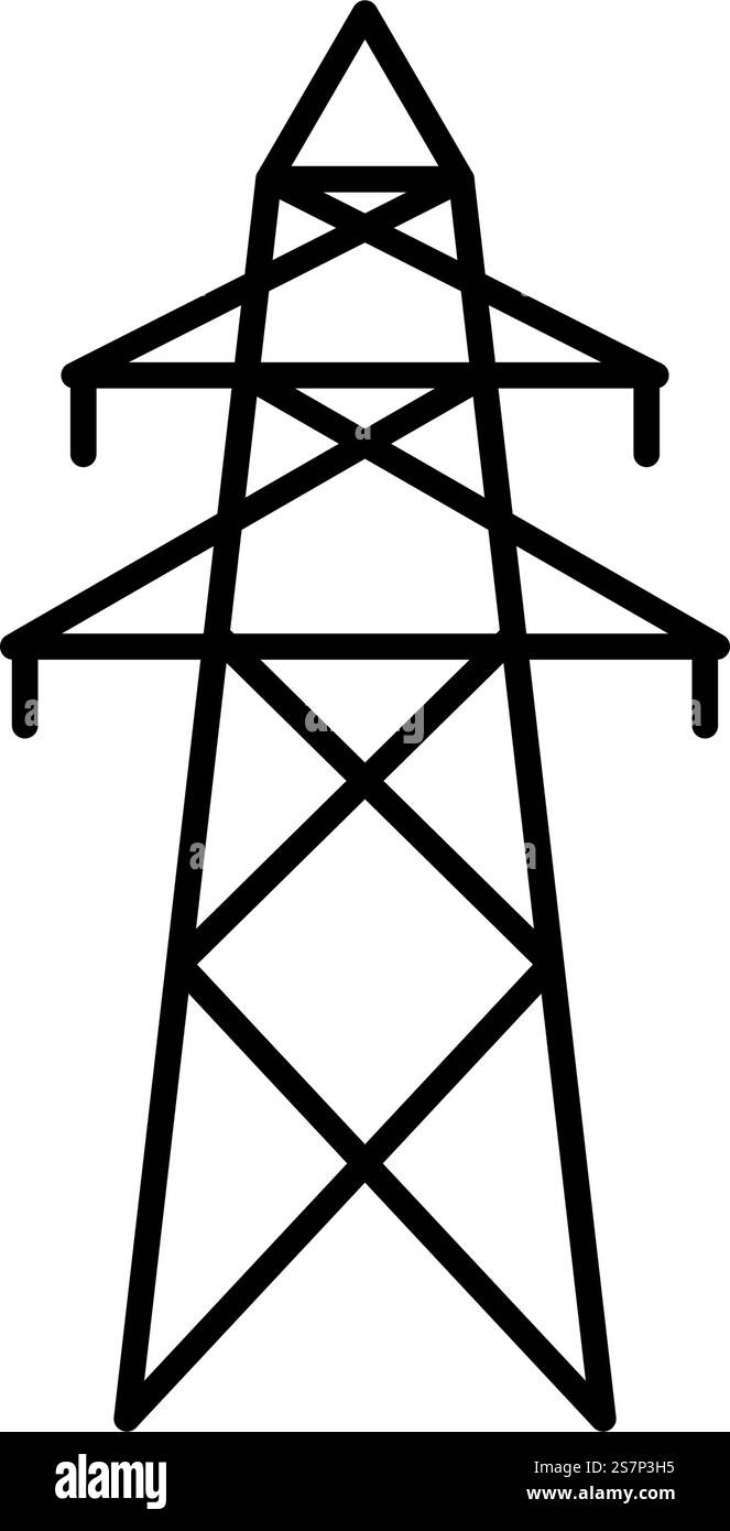 Electrical tower icon flat design vector Stock Vector Image & Art - Alamy