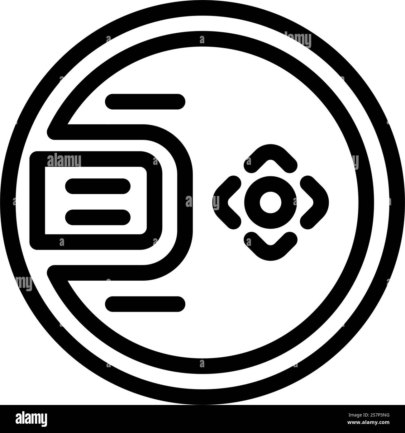 cd player retro music line icon vector. cd player retro music sign ...