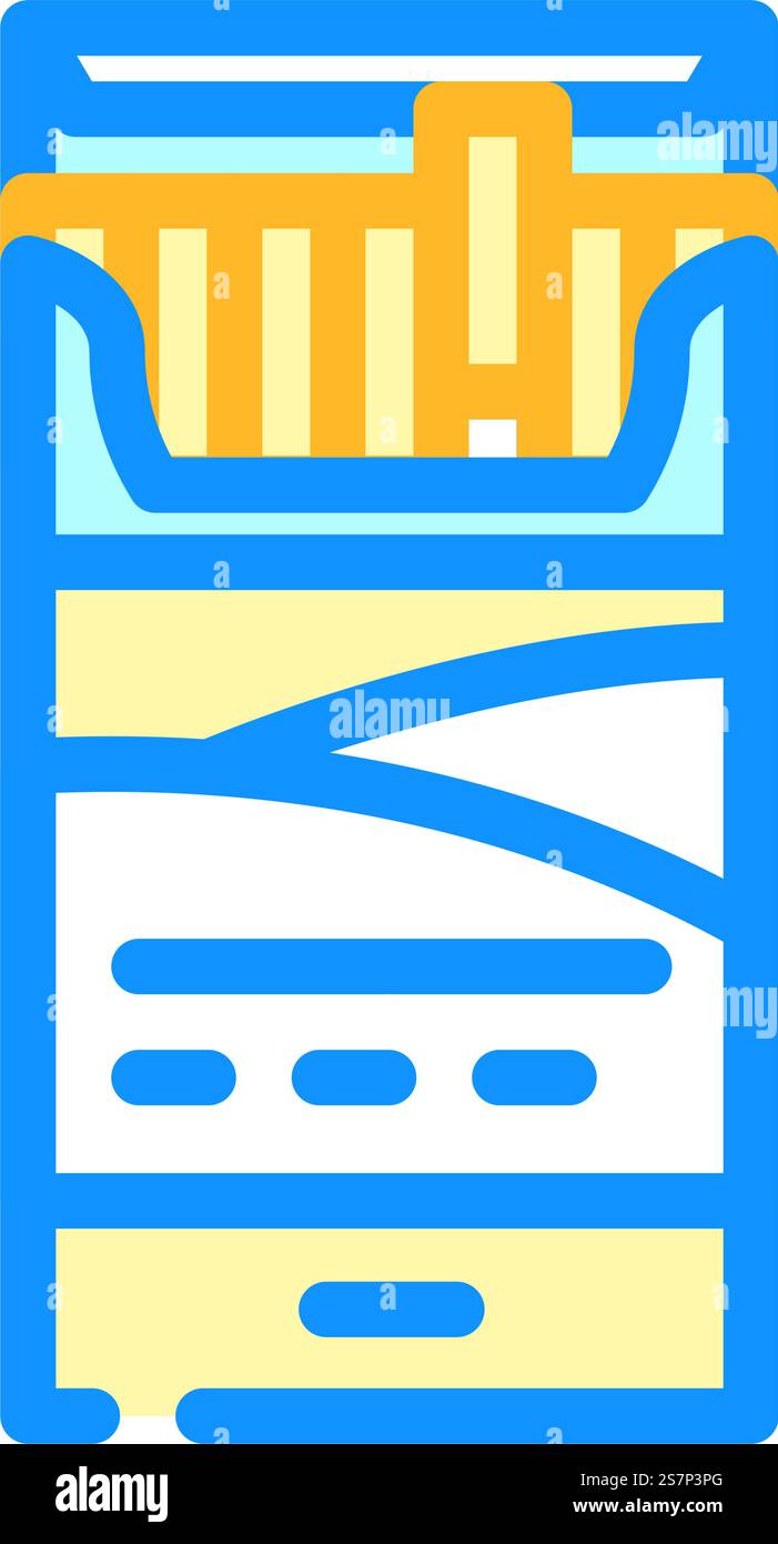 cigarette nicotine color icon vector. cigarette nicotine sign. isolated ...