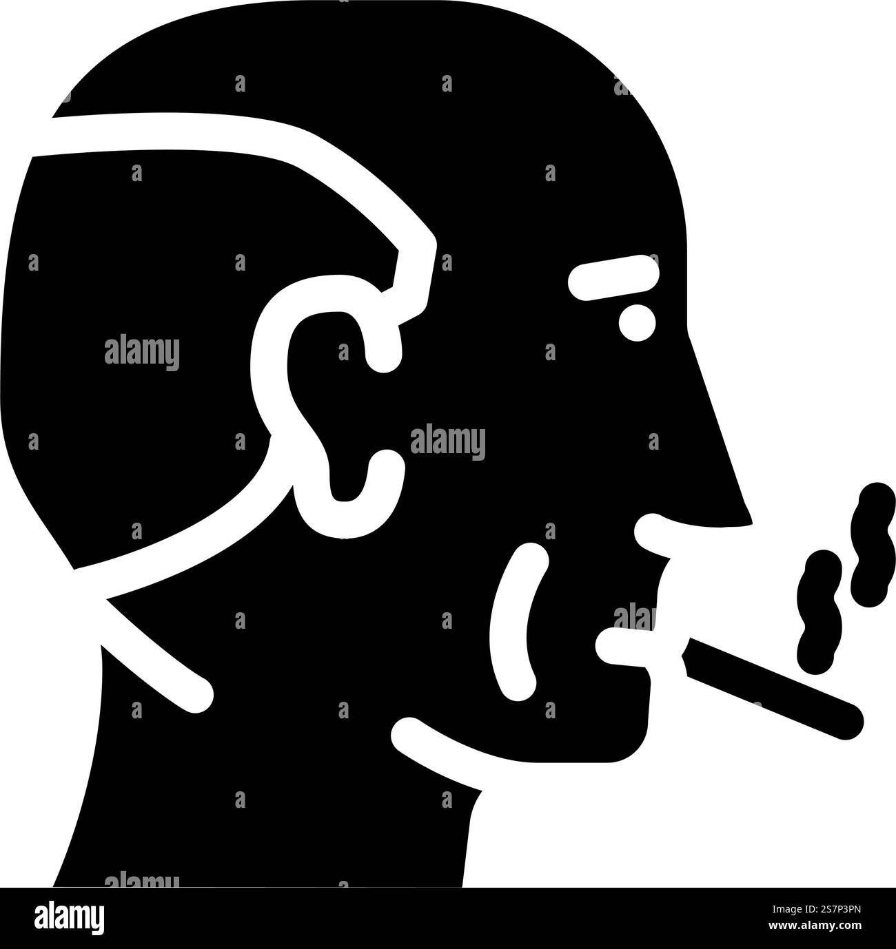 male smoking cigarette glyph icon vector. male smoking cigarette sign ...