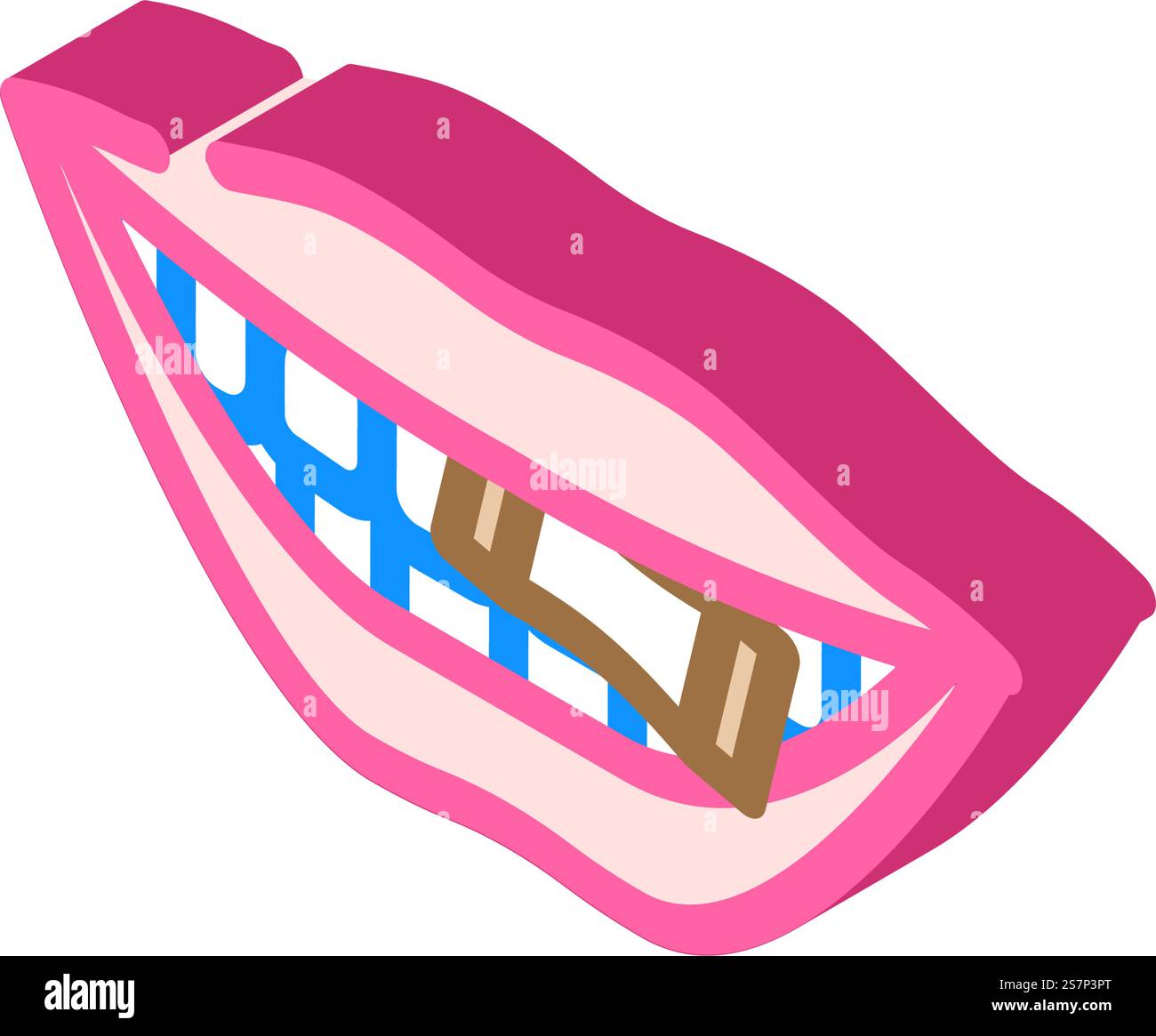 snus nicotine mouth isometric icon vector. snus nicotine mouth sign ...