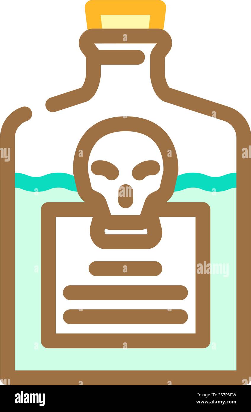 poison nicotine tobacco color icon vector. poison nicotine tobacco sign ...