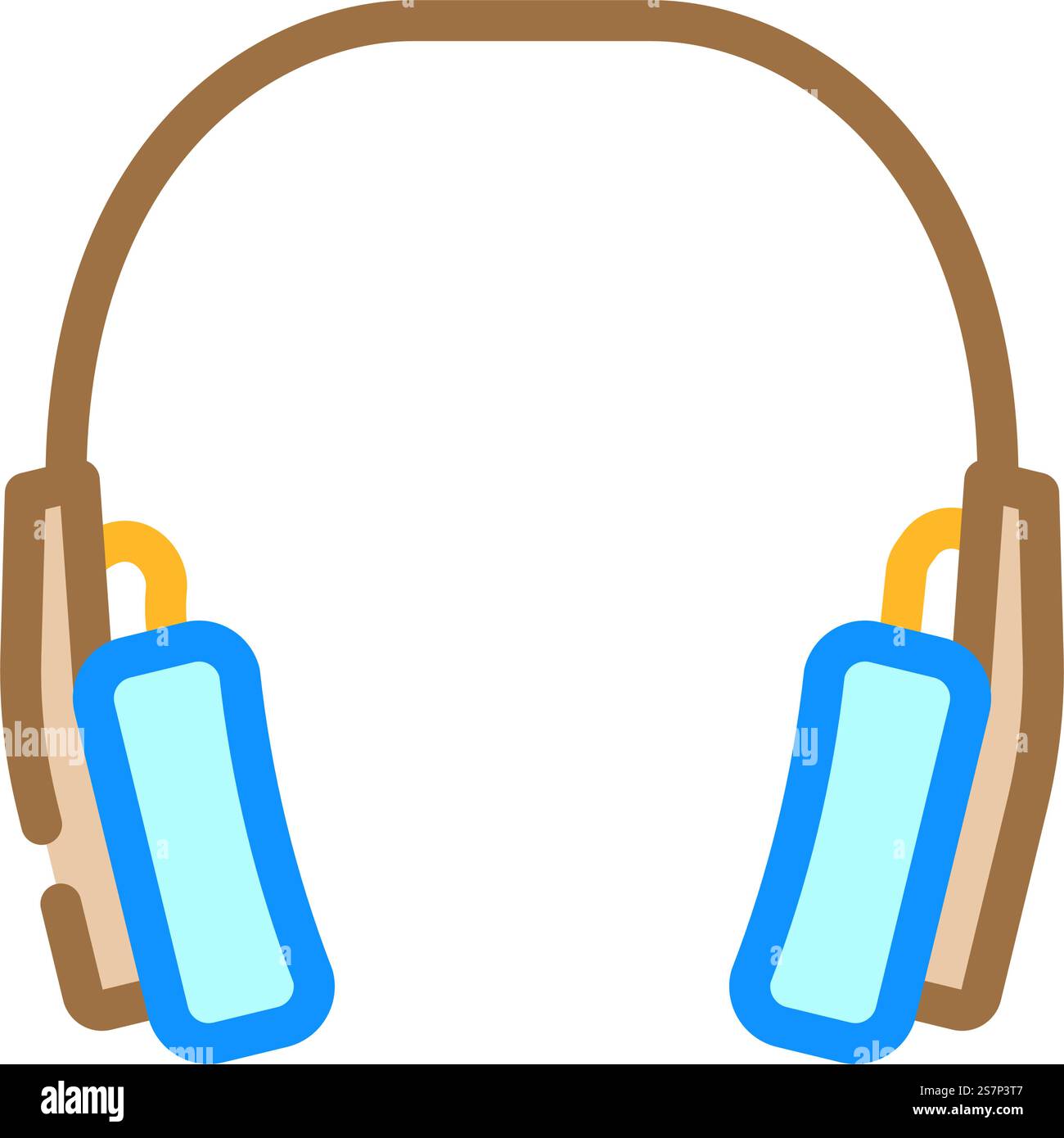 retro headphones color icon vector. retro headphones sign. isolated ...