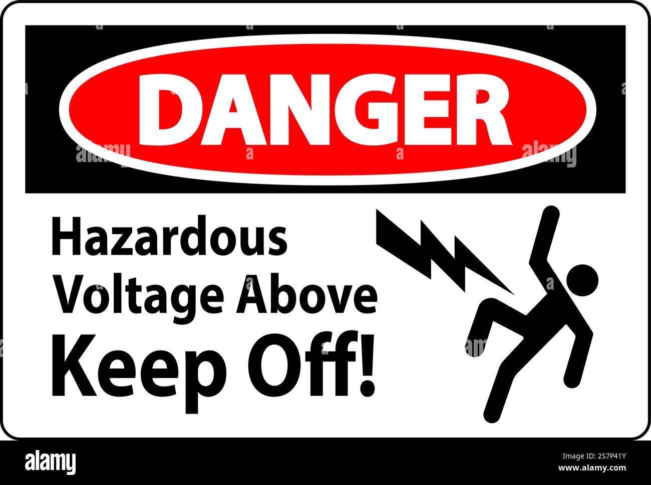Danger Sign - Hazardous Voltage Above Keep Off Stock Vector Image & Art ...