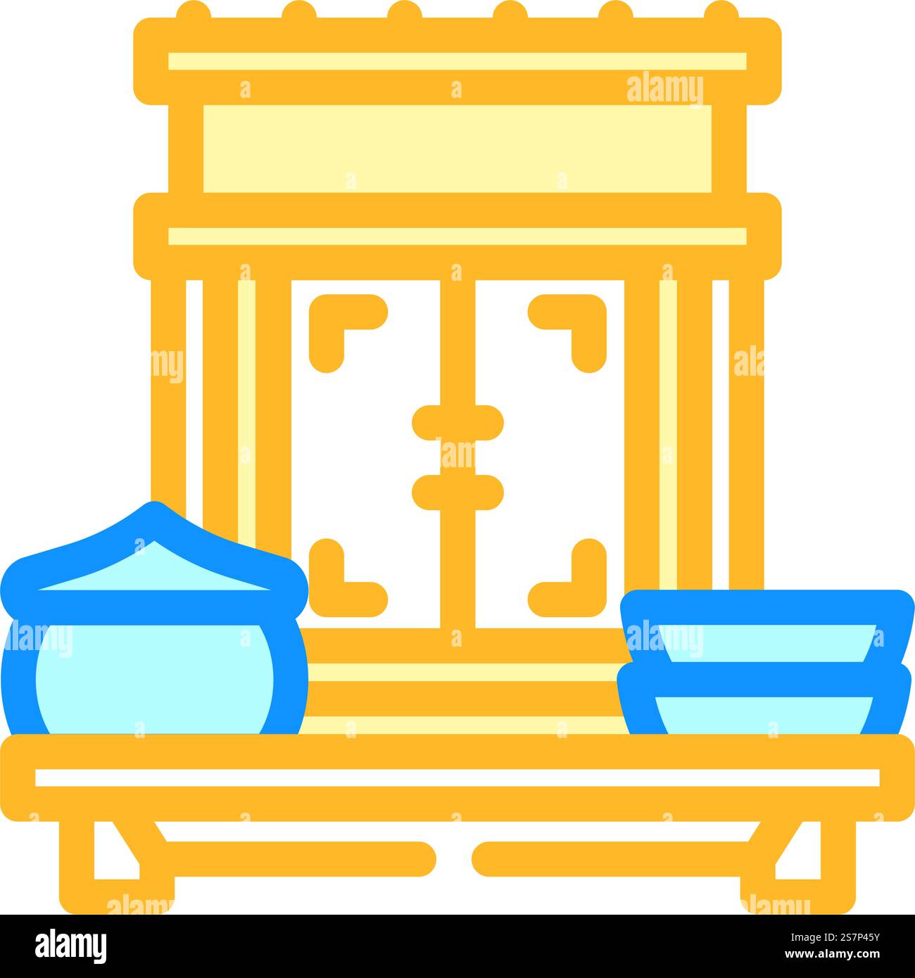 kamidana household shrine shintoism color icon vector. kamidana ...