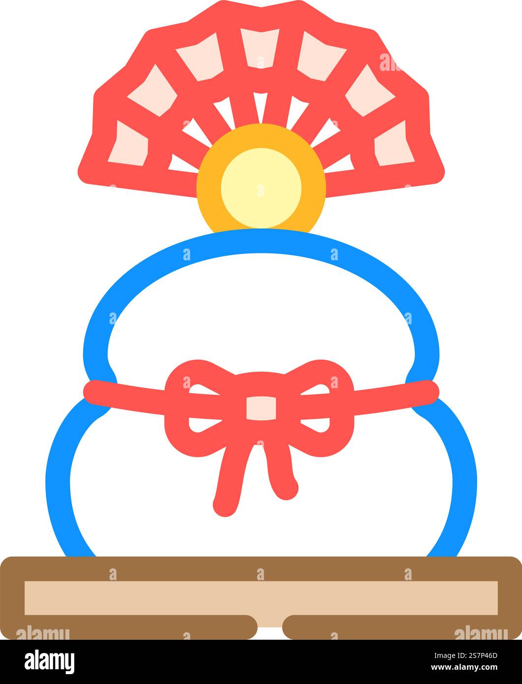 kagami mochi decoration shintoism color icon vector. kagami mochi decoration shintoism sign ...