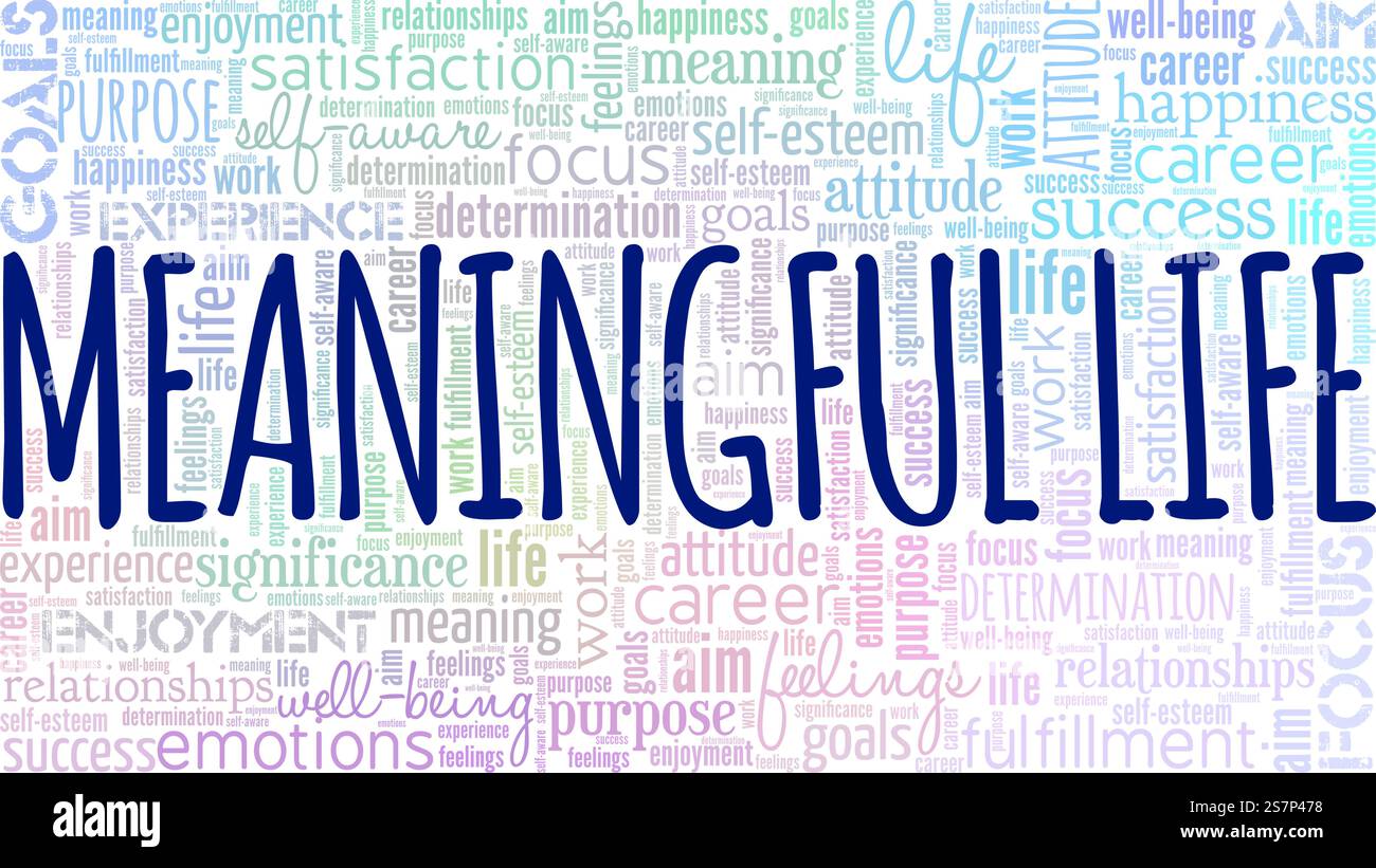 Meaningful Life conceptual vector illustration word cloud isolated on white background Stock ...