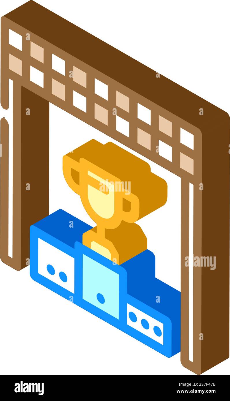 winner car race vehicle auto isometric icon vector. winner car race ...