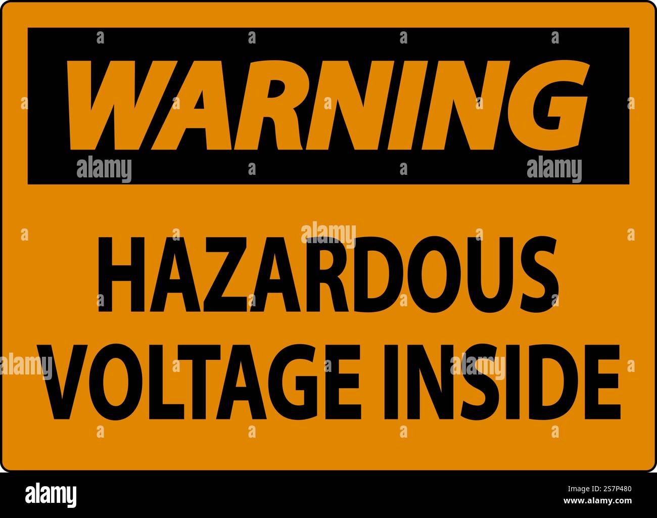 Warning Sign Hazardous Voltage Inside Stock Vector Image & Art - Alamy