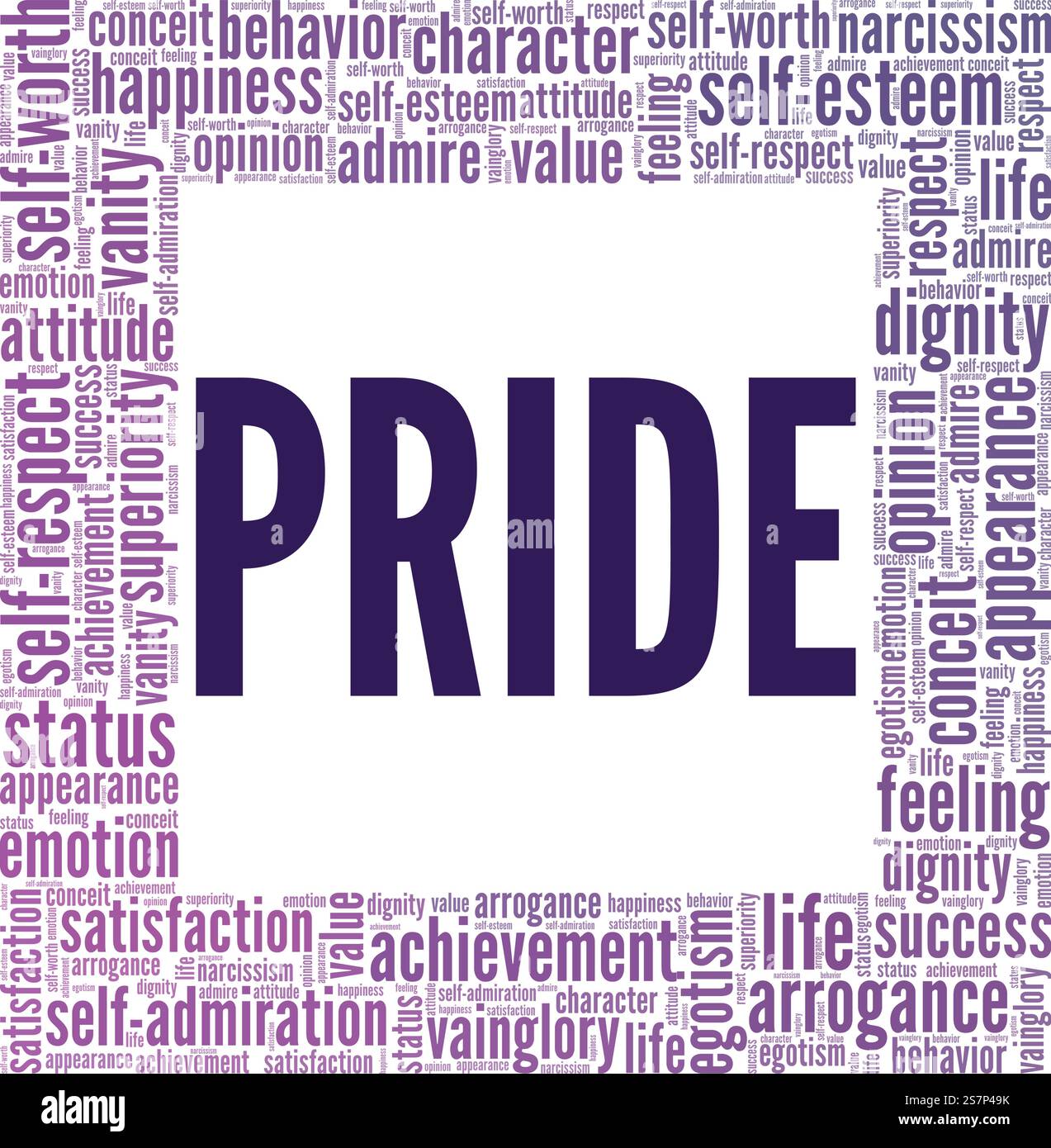 Pride conceptual vector illustration word cloud isolated on white ...