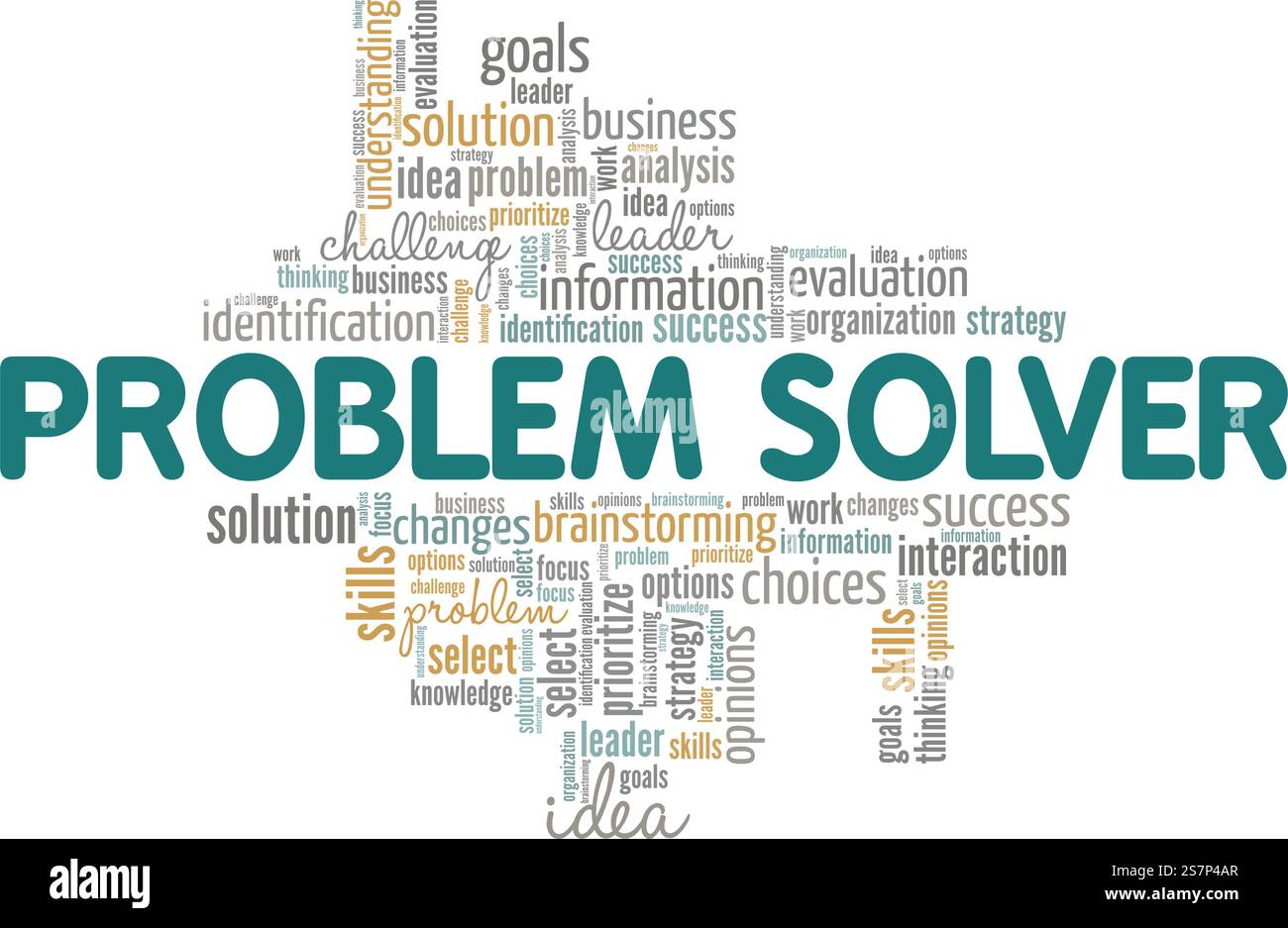 Problem Solver conceptual vector illustration word cloud isolated on ...